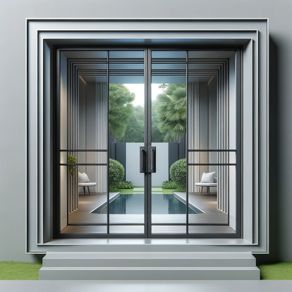 DALL·E 2024-01-19 14.34.12 - Image of a square aluminum casement door ...