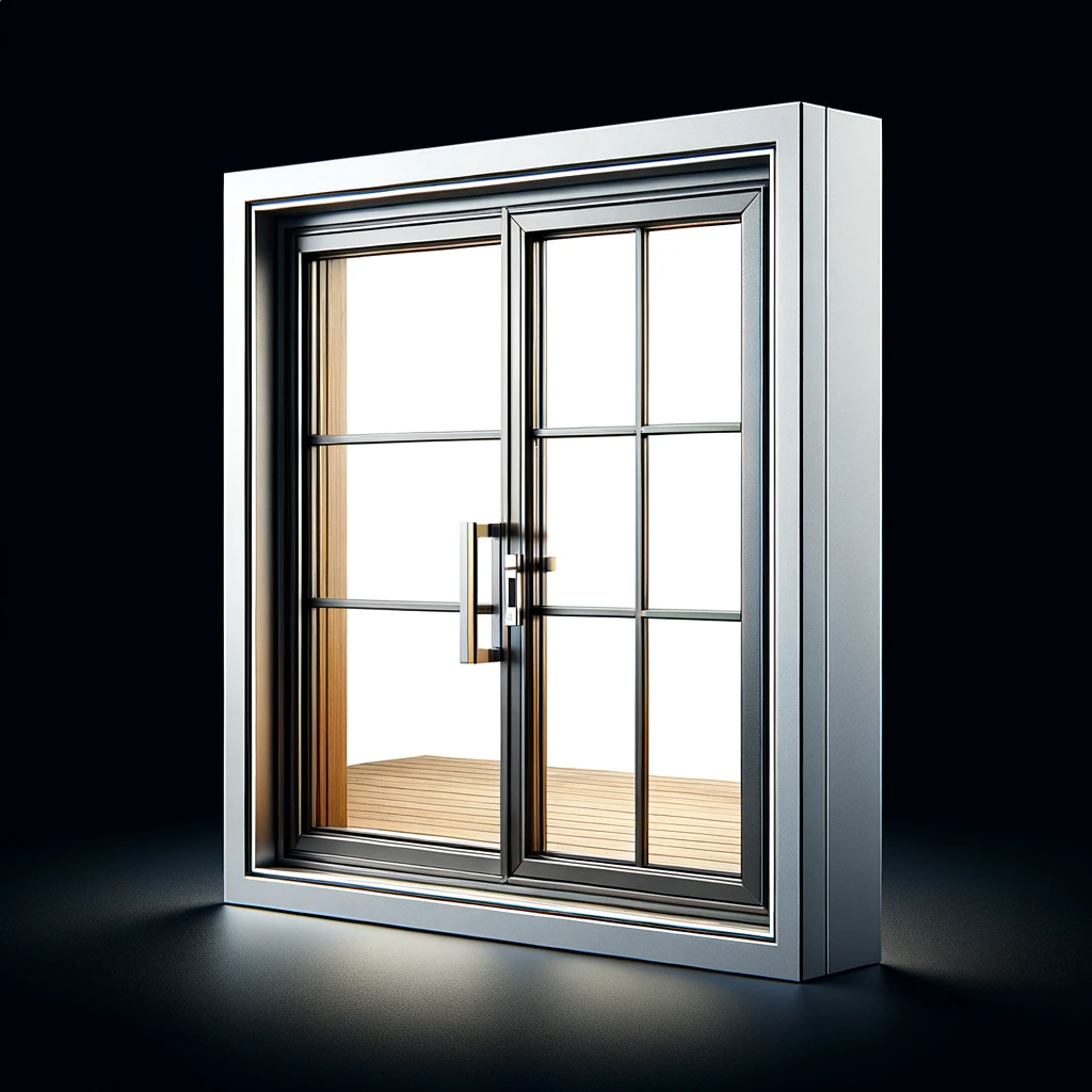 DALL·E 2024-01-19 14.46.01 - Image of a square aluminum casement door ...